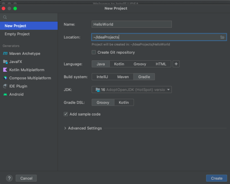 IntelliJでSpringBootプロジェクトの始め方。〜 HelloWorld